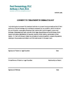 CONSENT FORM FOR OFFICE PROCEDURES | Perri Dermatology